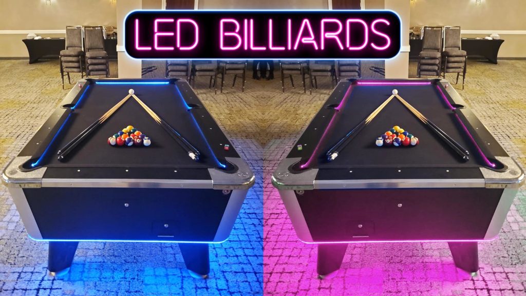 LED Pool Table Billiards | Orlando Arcade Game Rentals